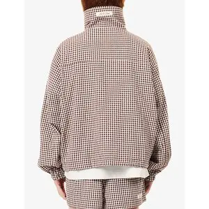 RU & ROCKA Gingham-print Cotton Jacket