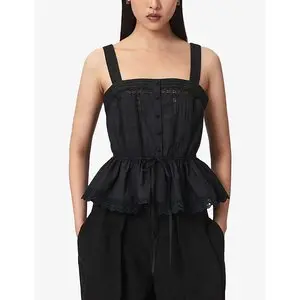 ALLSAINTS Gwen Square-neck Cotton Top