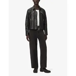 ALLSAINTS Verdi Slim-fit Leather Jacket Xxl