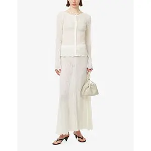 Dissh Delia Lace Cotton-blend Maxi Skirt