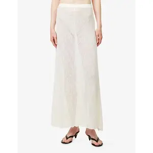 Dissh Delia Lace Cotton-blend Maxi Skirt