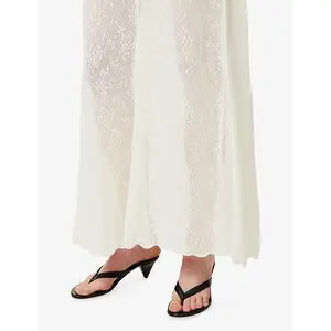 Dissh Delia Lace Cotton-blend Maxi Skirt