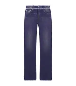 Alexander McQueen Low-rise Bootcut Jeans With Slashed Zip Waistband