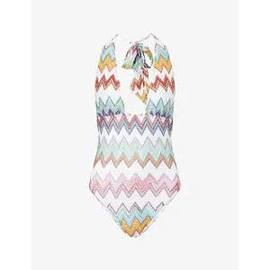 Missoni Halter-neck Zig-zag Pattern Swimsuit