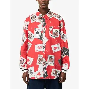 AWGE Cards Motif Long-sleeve Cotton Shirt