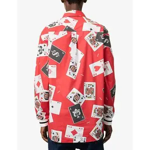 AWGE Cards Motif Long-sleeve Cotton Shirt