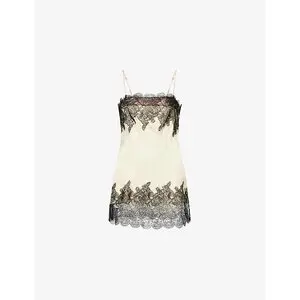 Dissh Mina Lace Woven Top - Straw