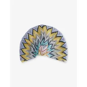 Missoni Chevron Metallic-knit Turban