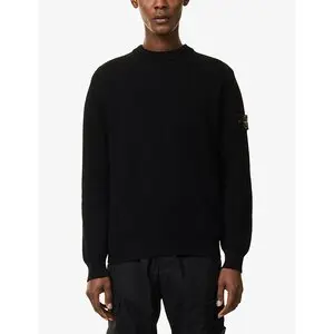 Stone Island Ribbed Compass-badge Cotton Jumper Xxl