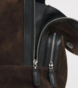 Brioni Suede Calfskin Backpack - Brown