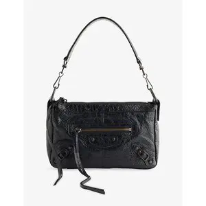 Balenciaga Le City Moto Mini Leather Cross-body Bag - Black