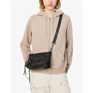 Balenciaga Le City Moto Mini Leather Cross-body Bag - Black