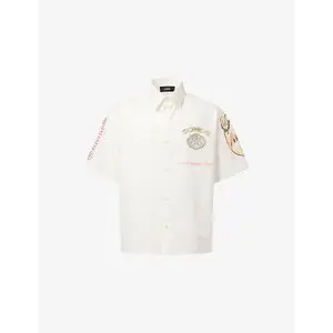 Amiri Vista Poplin Short-sleeve Cotton Shirt - Ivory