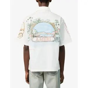 Amiri Vista Poplin Short-sleeve Cotton Shirt - Ivory