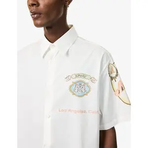 Amiri Vista Poplin Short-sleeve Cotton Shirt - Ivory