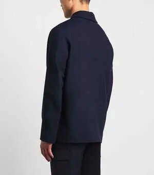 LARDINI Wool-cashmere Check Chore Jacket