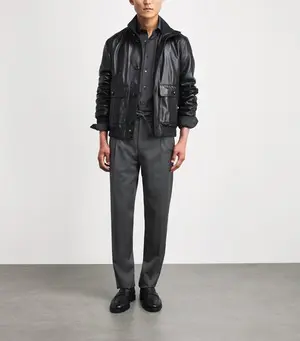 LARDINI Virgin Wool Drawstring Trousers