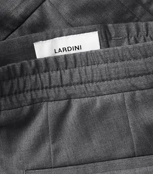 LARDINI Virgin Wool Drawstring Trousers