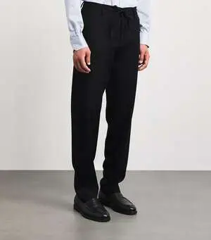 Canali Wool Drawstring Trousers