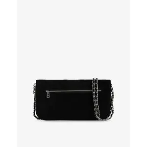 Zadig&Voltaire Rock Western Suede Clutch Bag - Black