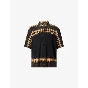 Amiri Ma Patch Tie-dye Wool Knit Shirt