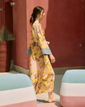 KARMA ON THE ROCKS Kyoto Higa Silk Kaftan