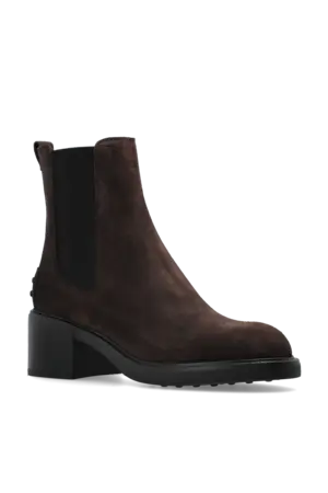 TOD’S Suede Heeled Ankle Boots