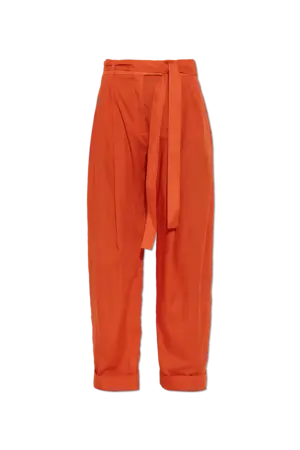 FERRAGAMO Pants With Rolled-up Legs