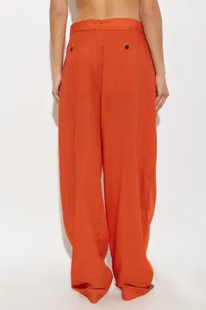 FERRAGAMO Pants With Rolled-up Legs