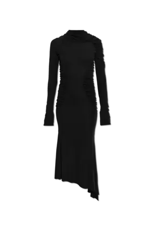 Victoria Beckham Asymmetric Dress With Draping - Black