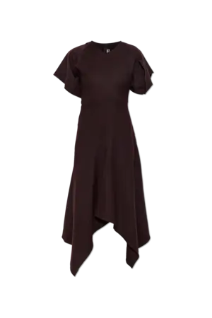 Victoria Beckham Wool Dress With An Asymmetric Cut