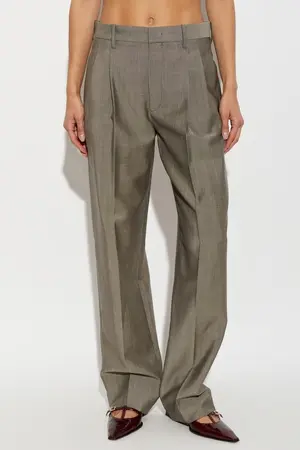 Victoria Beckham Wool Trousers With Pleats