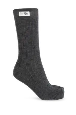 MAISON MARGIELA Wool Socks With Logo Patch