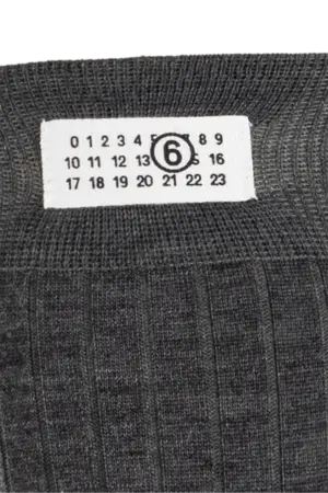 MAISON MARGIELA Wool Socks With Logo Patch