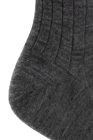 MAISON MARGIELA Wool Socks With Logo Patch