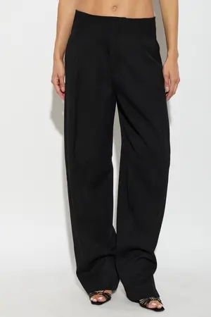 Victoria Beckham Wool Trousers With Pleats