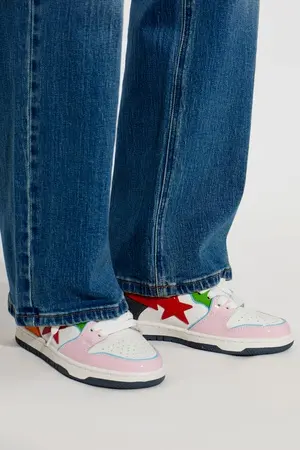 A BATHING APE Leather Sports Shoes With Logo