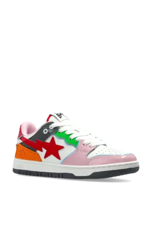 A BATHING APE Leather Sports Shoes With Logo