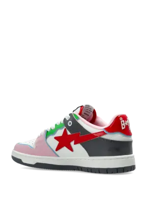 A BATHING APE Leather Sports Shoes With Logo