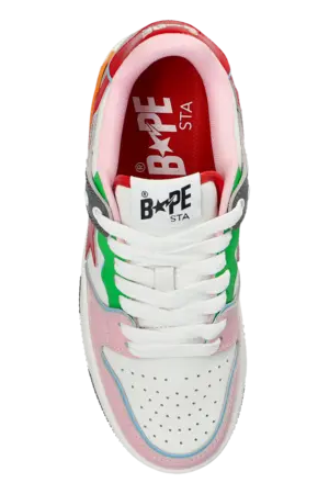 A BATHING APE Leather Sports Shoes With Logo
