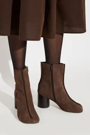 MAISON MARGIELA Suede Heeled Ankle Boots
