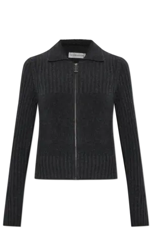 Victoria Beckham Cardigan With Collar - Grey