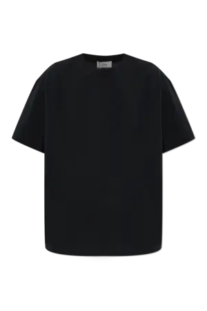 TOTEME T-shirt With Embroidered Logo - Black