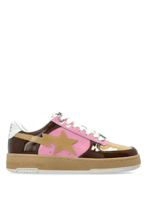 A BATHING APE Leather Sports Shoes With Logo