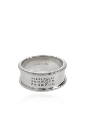 MAISON MARGIELA Ring With Engraved Logo - Silver