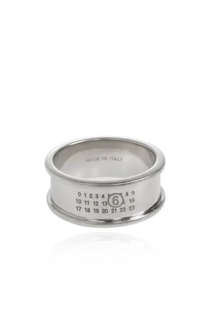 MAISON MARGIELA Engraved Logo Ring - Silver