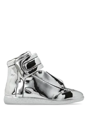MAISON MARGIELA Leather Sports Shoes - Silver
