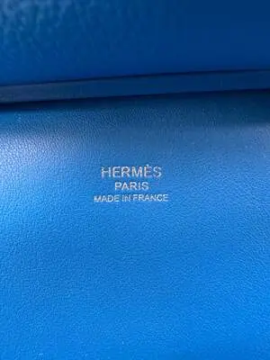 Hermès Jypsiere Evercolor Palladium Hardware Bag - Blue