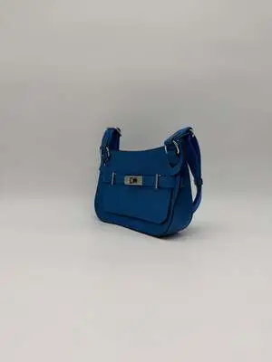 Hermès Jypsiere Evercolor Palladium Hardware Bag - Blue