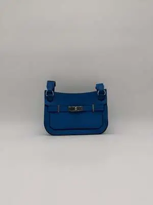 Hermès Jypsiere Evercolor Palladium Hardware Bag - Blue